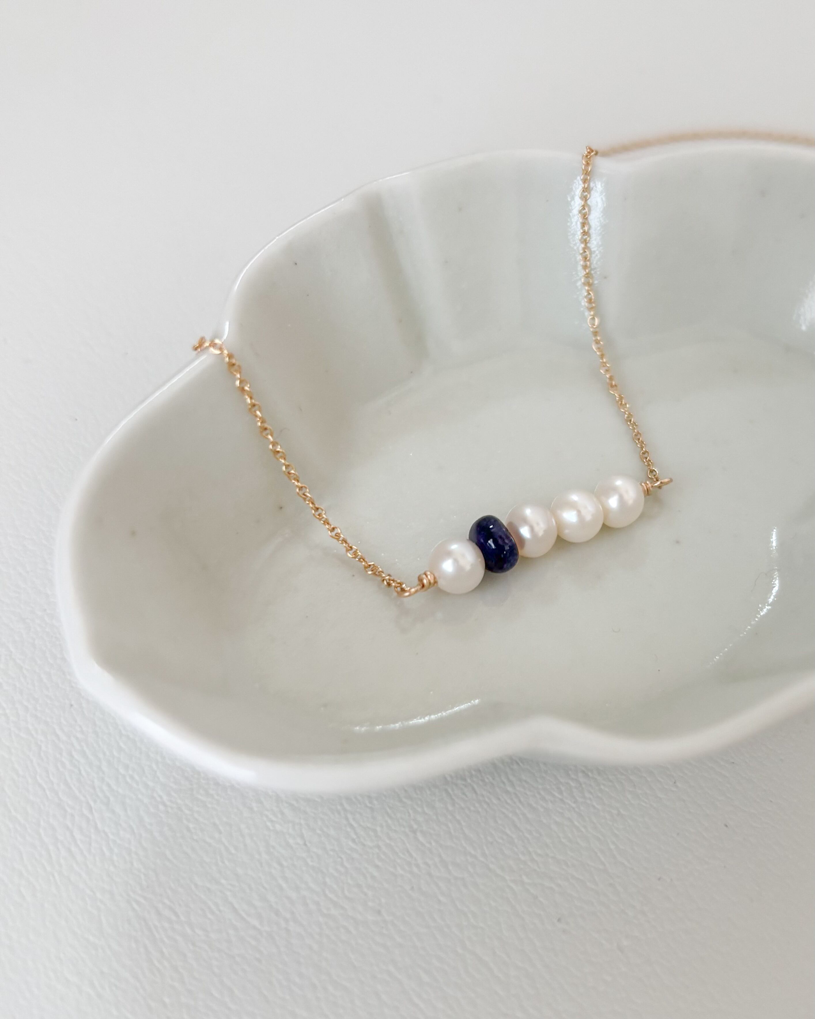 Step 3｜Birth Lights｜サファイア＆パールのネックレス（9月誕生石） | LUCENT (ルーセント)