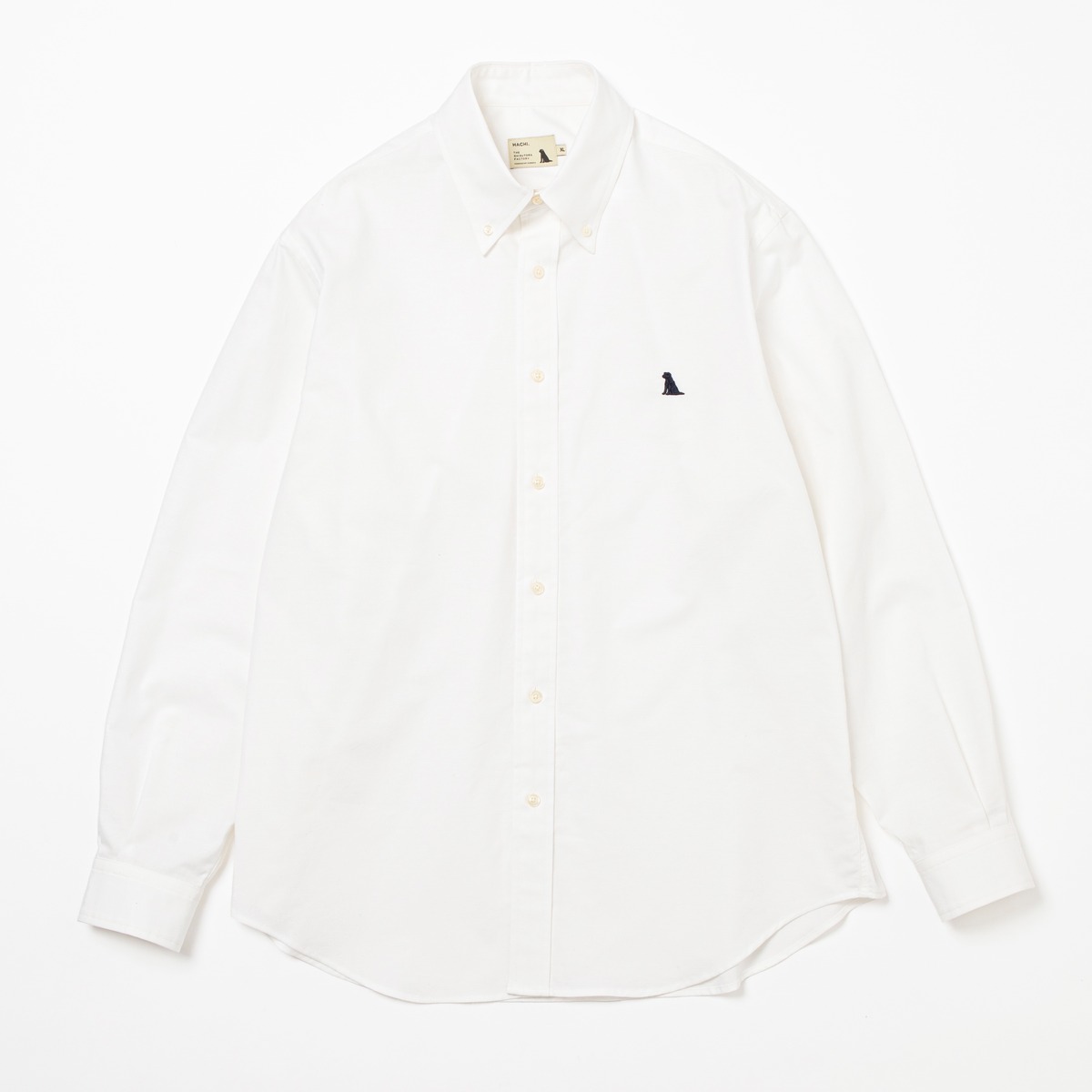 HACHI. LOGO BUTTON DOWN SHIRT - WHITE - | HACHI.THE SHIBUTORA FACTORY