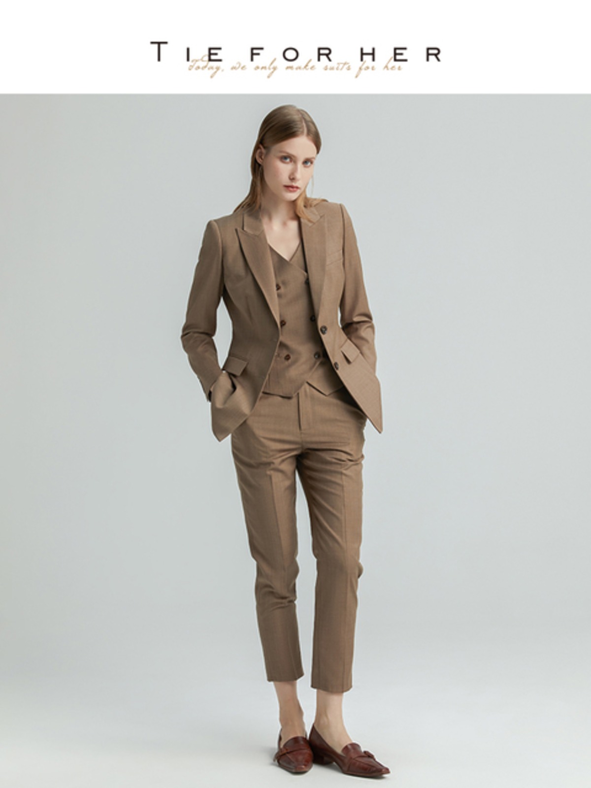 Tzeeシリーズ陳書セレブ風職場絶妙通勤シングルブレストスーツベスト九分丈パンツレディーススーツ | 噂の宝珠堂