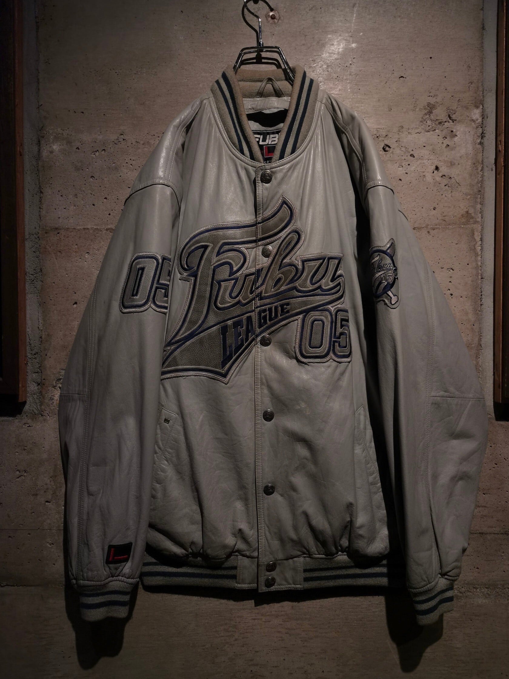 【Caka】"FUBU" Patch Design Loose Leather Stadium Jacket | Caka(カカ）下北沢古着屋 ...