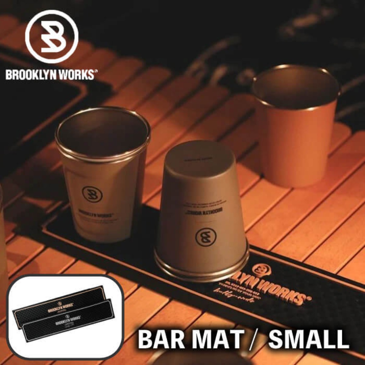 BROOKLYN WORKS BAR MAT / バーマット Sサイズ 】ブルックリーンワークス キャンプ camp アウトドア ラバーマット ...