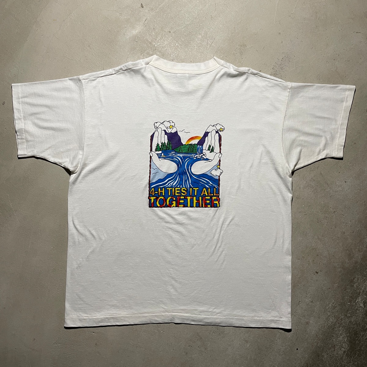 90s Tシャツ 4-H TIES IT ALL TOGETHER ヴィンテージ | ZZYZX.inc