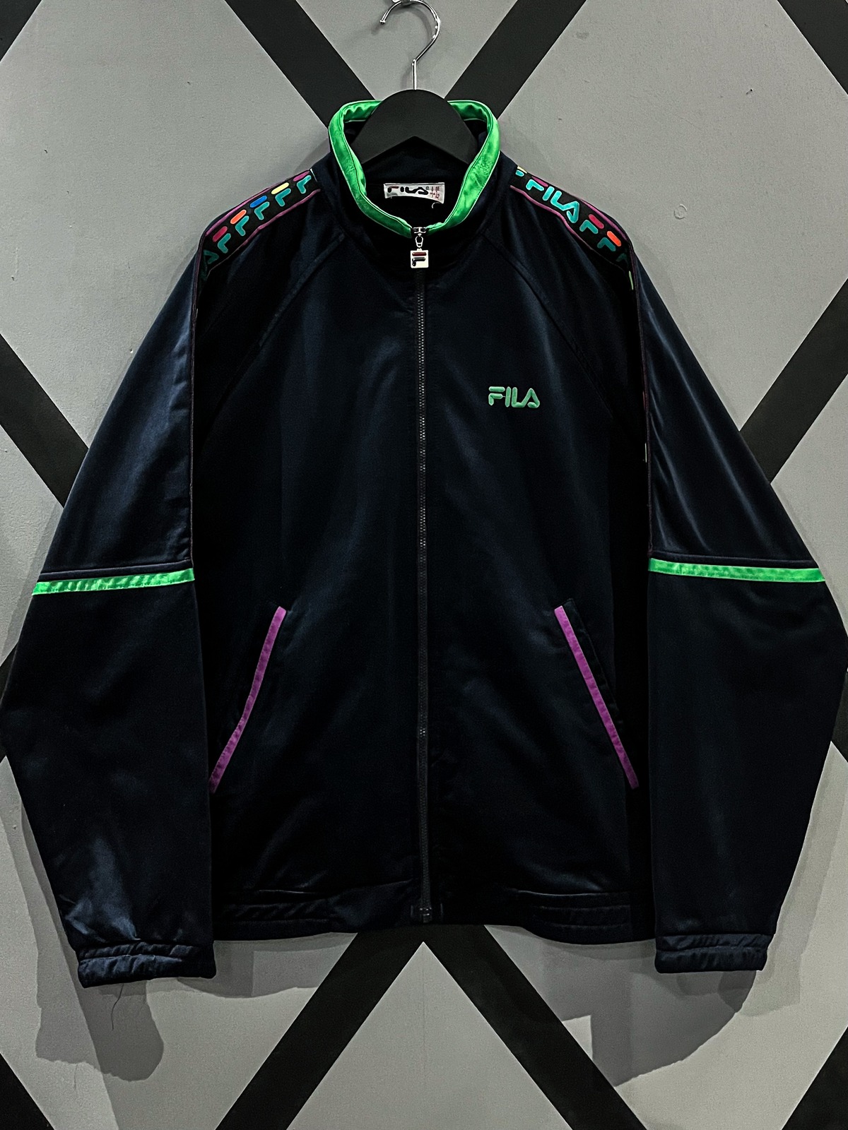 【X VINTAGE】"FILA" Neon Color Switching Loose Track Jacket | Caka(カカ）下北沢 ...