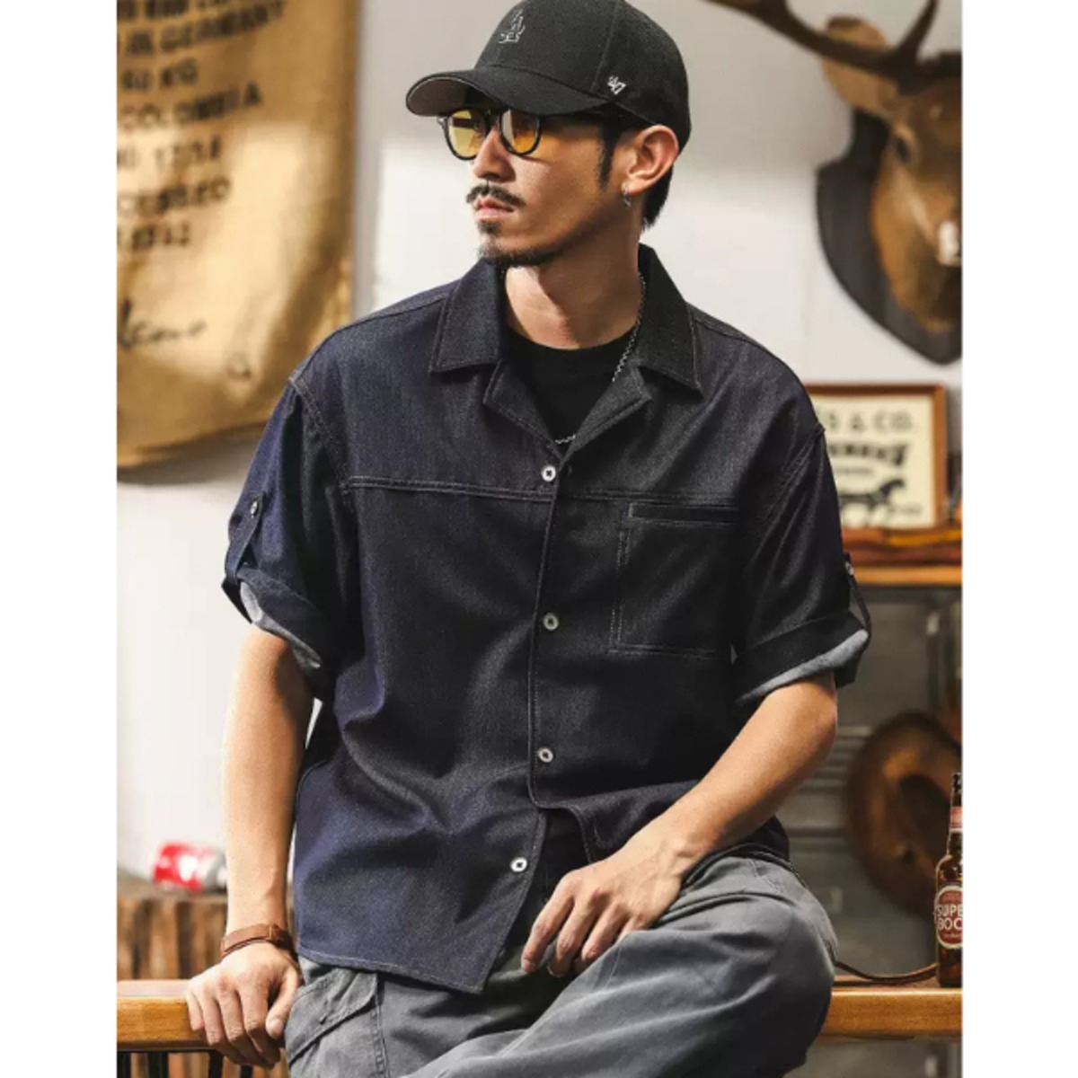 Front pocket design shirt C3105 | ALLAUMO