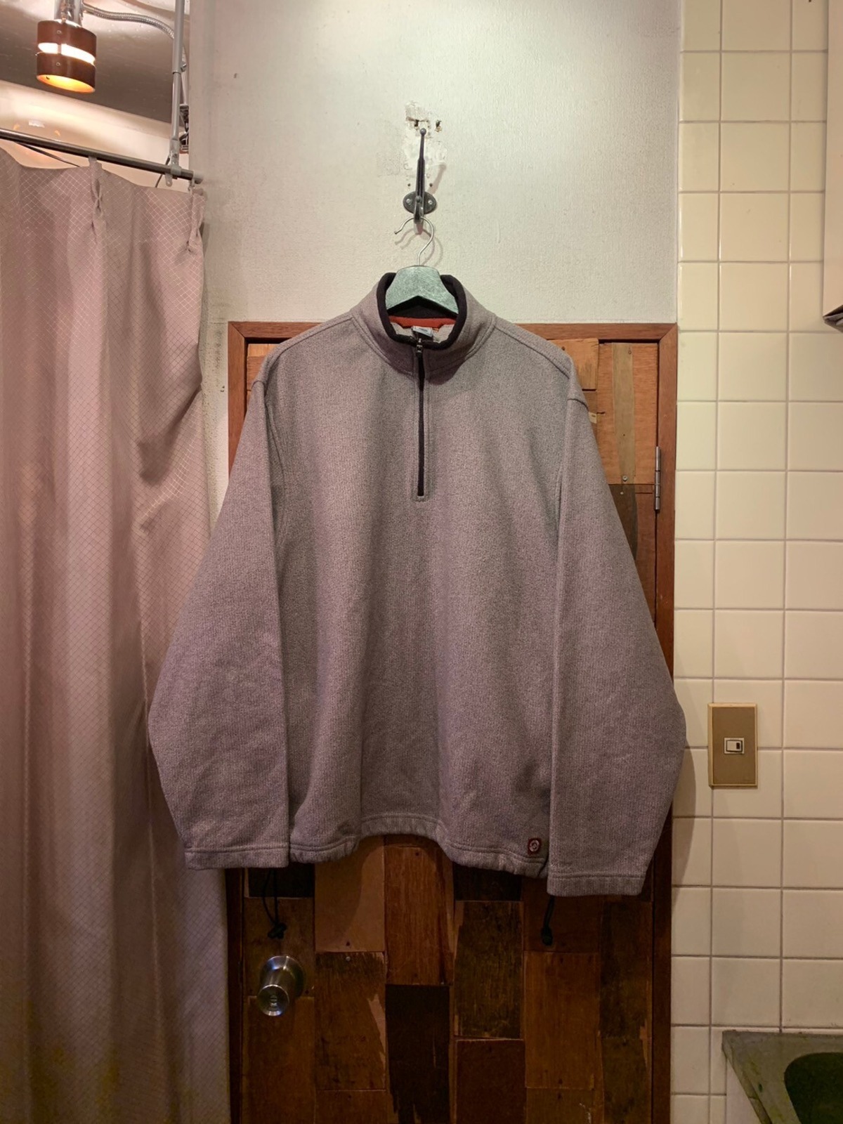 “OLD NAVY” gray polyester half-zip pullover | LAUGH