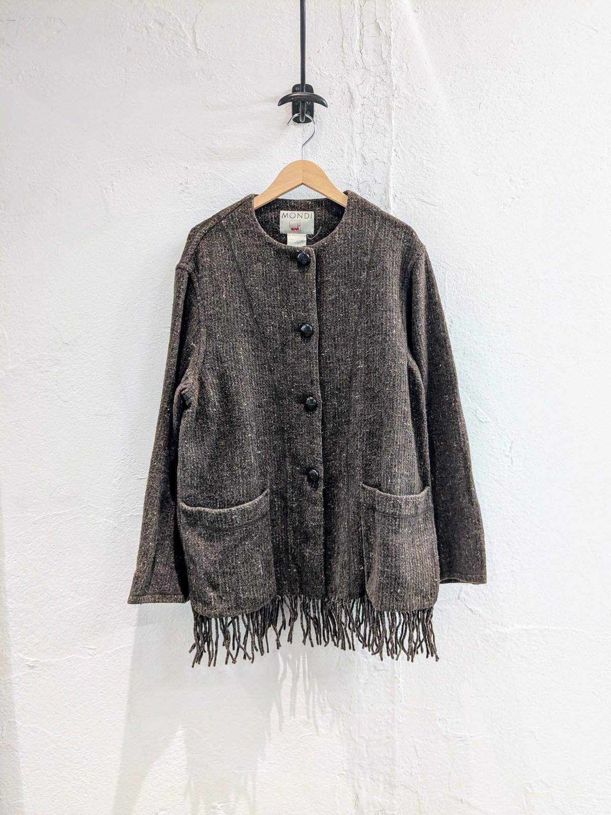 No Collar Fringe Jacket | tokiclothing