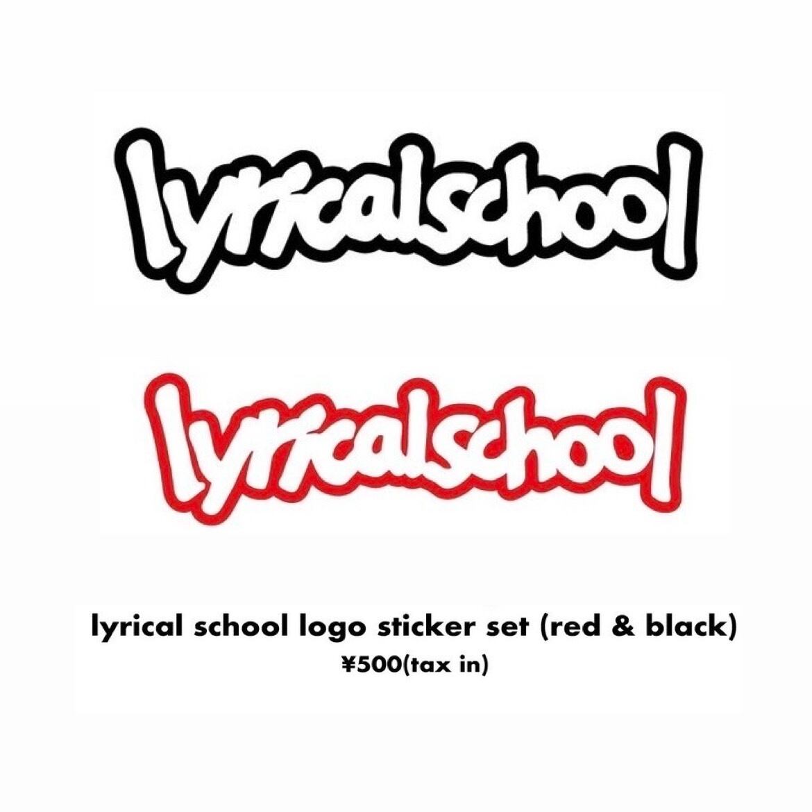 lyrical school logo sticker set(red & black) | lyrical school OFFICIAL ...