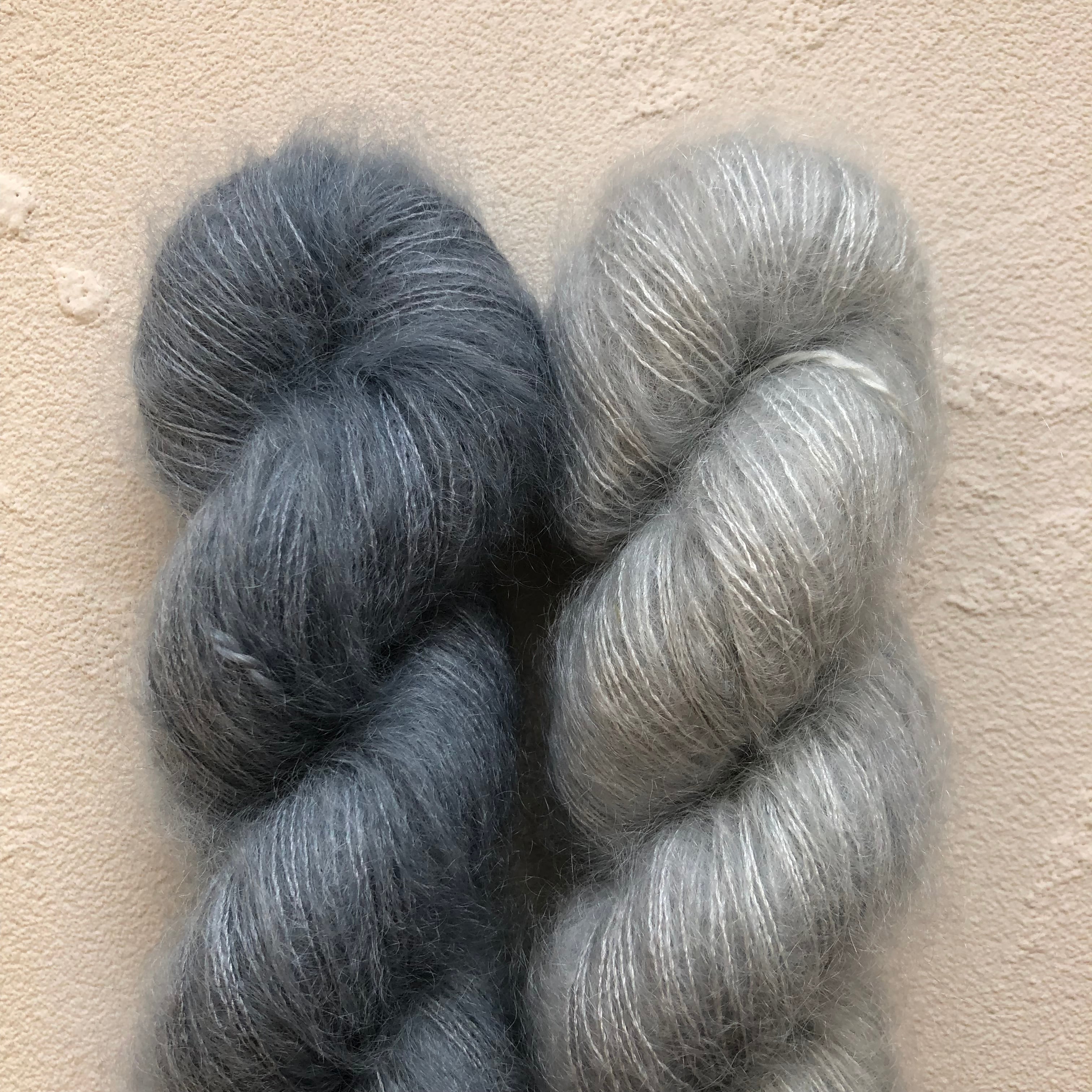 Silk Mohair【Dusty Blue -Pale-】 | IRODORI YARN | 手染め毛糸専門店