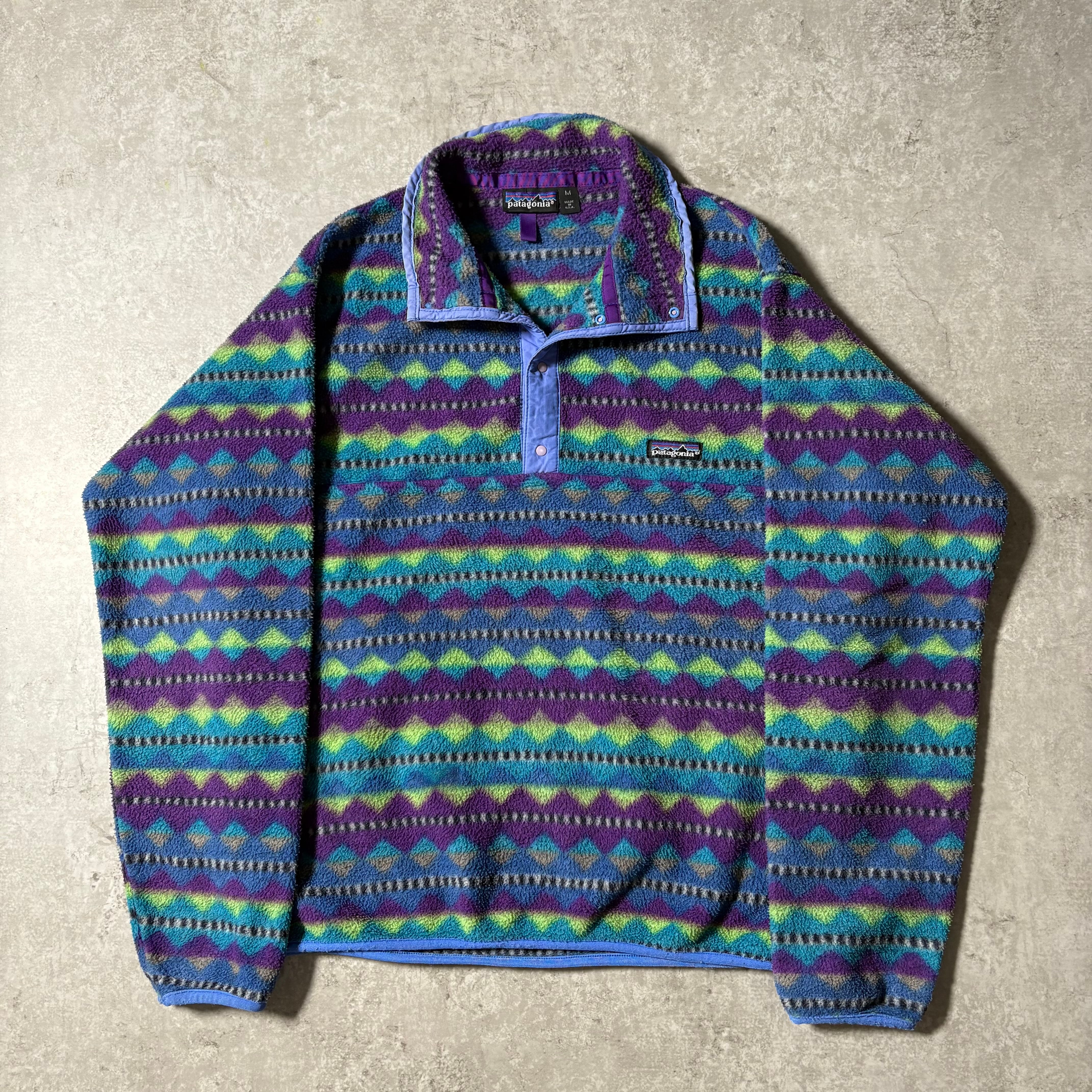 1990s Patagonia Synchilla Snap-T Fleece Pullover "ダイヤ柄" | 古着屋ROI