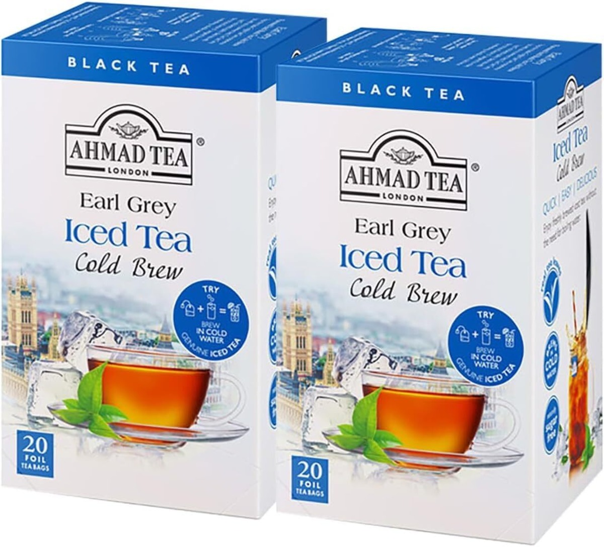 AHMAD TEA (アーマッドティー) コールドブリュー アールグレイ ティーバッグ 水出し 個包装 20袋 ×2個 [紅茶 アイスティー ] | loop0707