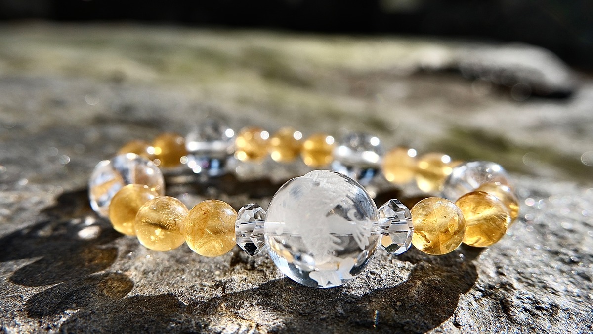 大龍水晶×シトリン×アイリスクォーツ ブレスレット | seiryu