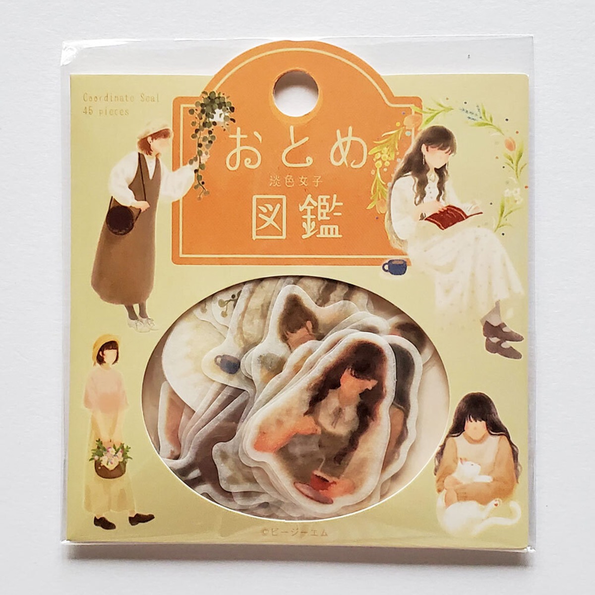 BGM コーディネートフレークシール「おとめ図鑑・淡色女子」 | hacohalu 紙雑貨・文具専門店