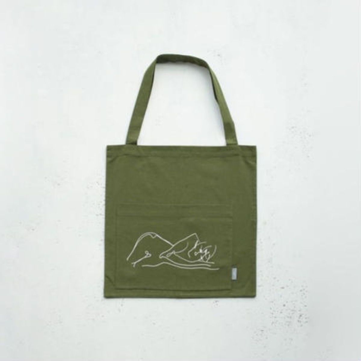 "alone"hand print tote bag | d'apres-midi