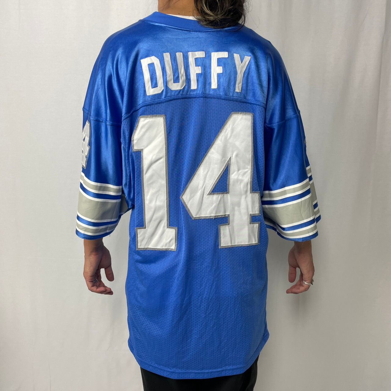 USA製 RUSSELL ATHLETIC ラッセルアスレチック NFL DUFFY 14 フットボールシャツ メンズL相当 古着 メッシュ ...