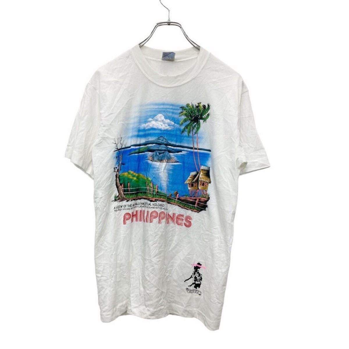 DIBUHO 半袖 プリント Tシャツ Sサイズ ホワイト 古着卸 アメリカ仕入 t2405-3077 | 古着屋DEN（デン）大阪・古着卸・安い