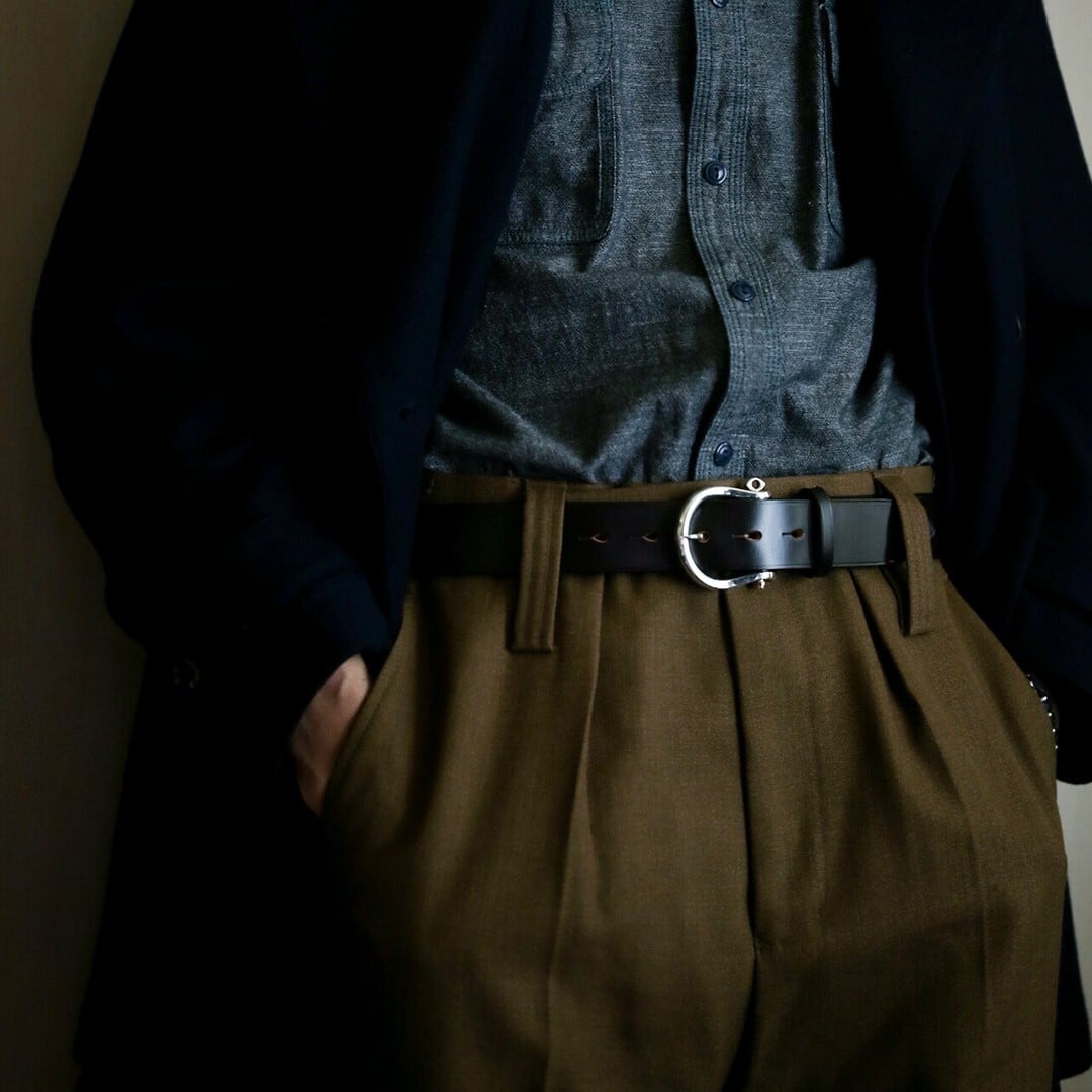 STERLING SILVER】 SHACKLE BUCKLE 35 BELT シルバー925製 STERLING SILVER】 SHACKLE BUCKLE 35 BELT シルバー925製