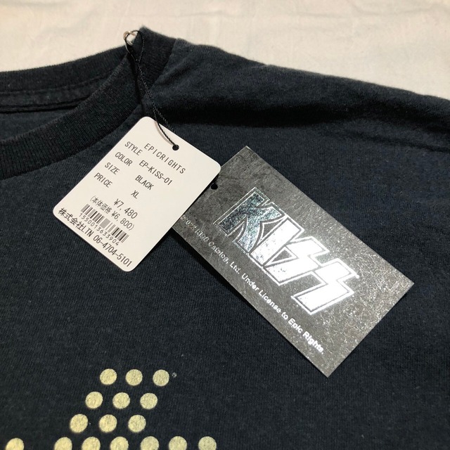 新品 未使用品 Epic Rights KISS キス バンドTシャツ Tシャツ ブラック 黒 半袖Tシャツ Tシャツ 半袖 カットソー ...