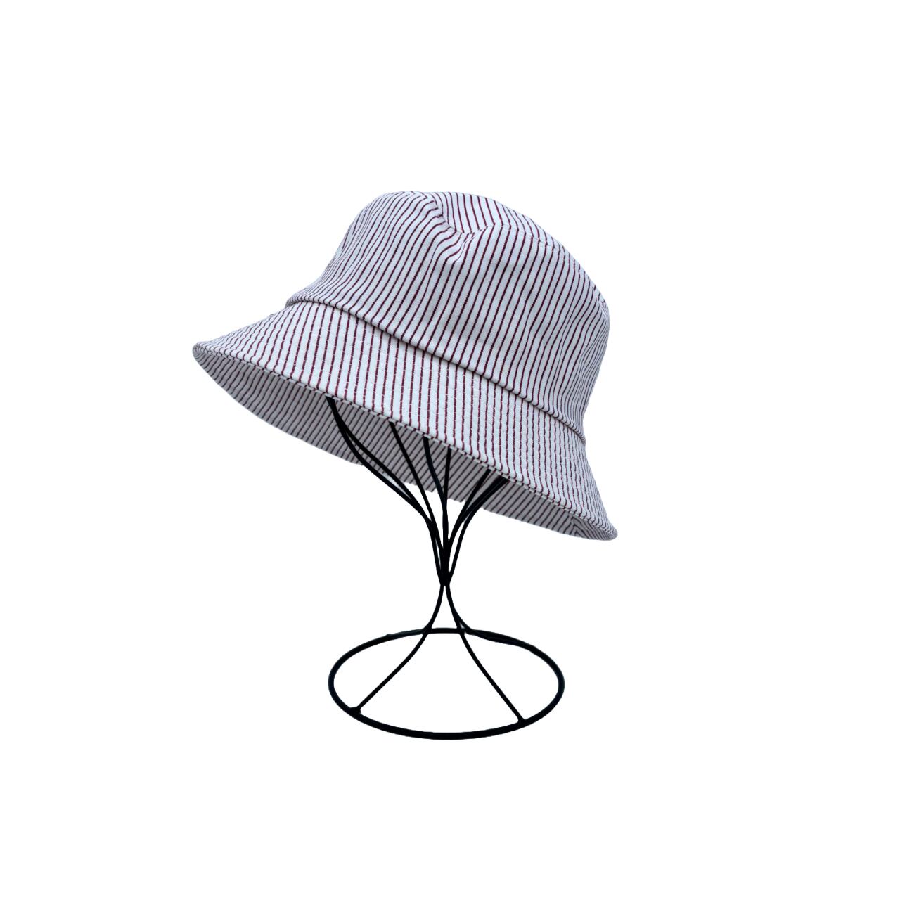 Striped bucket hat Red | 帽子通販|帽子屋|cAblu(カブル)公式オンラインストア