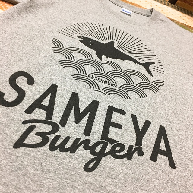 SAMEYA Tシャツ(ミックスグレー×スミ文字) | SAMEYA
