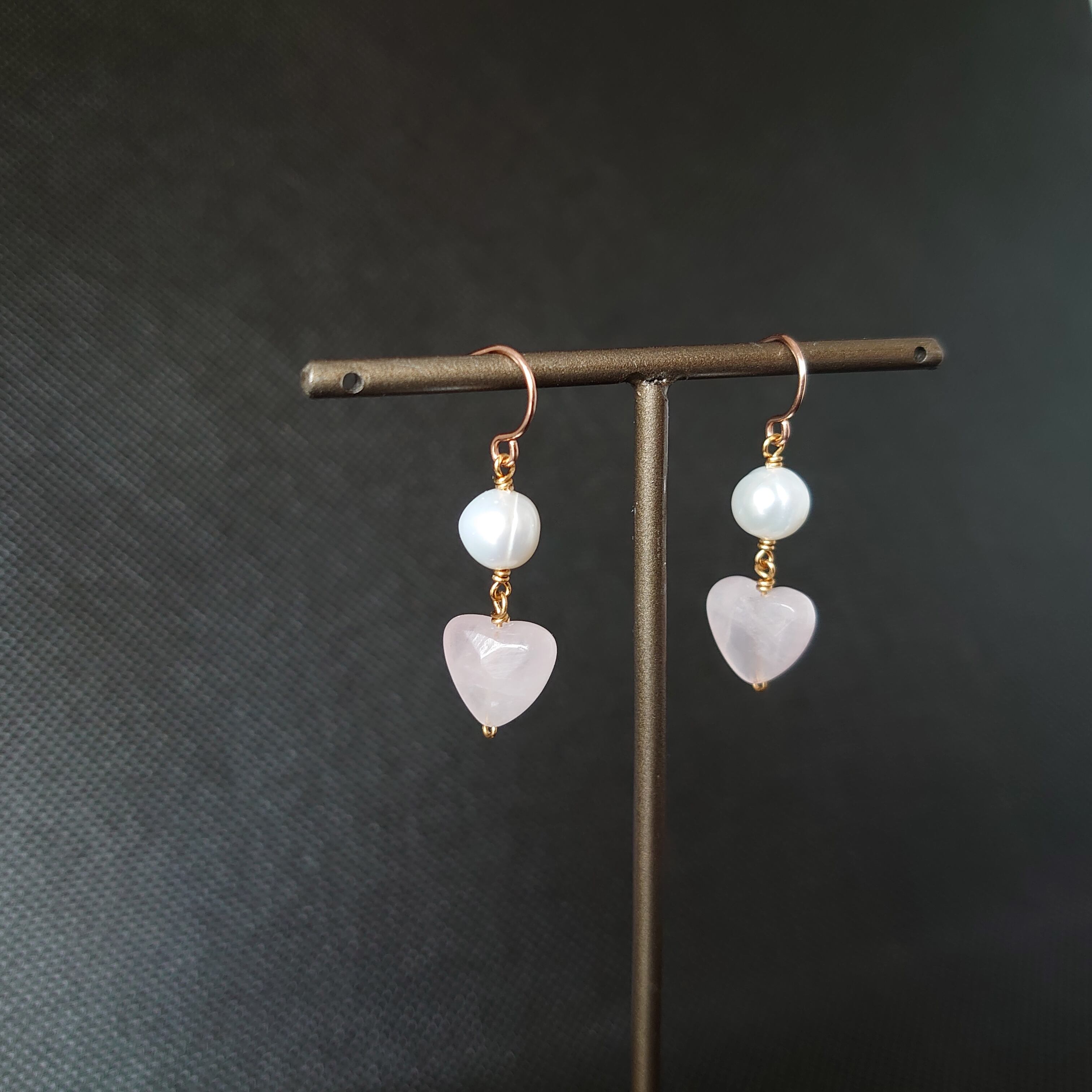 14kgf ハートのローズクォーツ101 | en