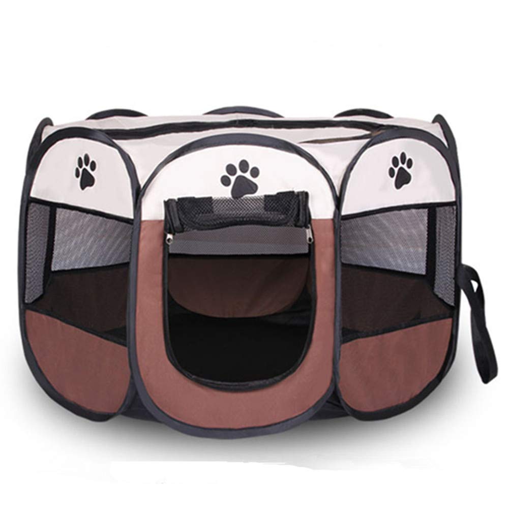 Nuoxia Octagon Pet Cage Dog Cage CAGE CAGE折りたたみフェンス防水オックスフォード布1PC（S：73× ...