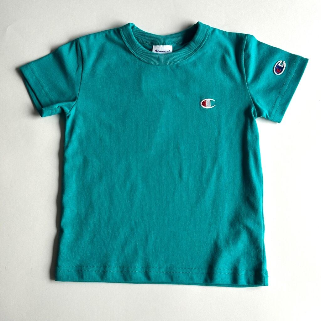 Champion Basic Logo T-Shirt【100-140cm】Teal Blue | Circle tiny store