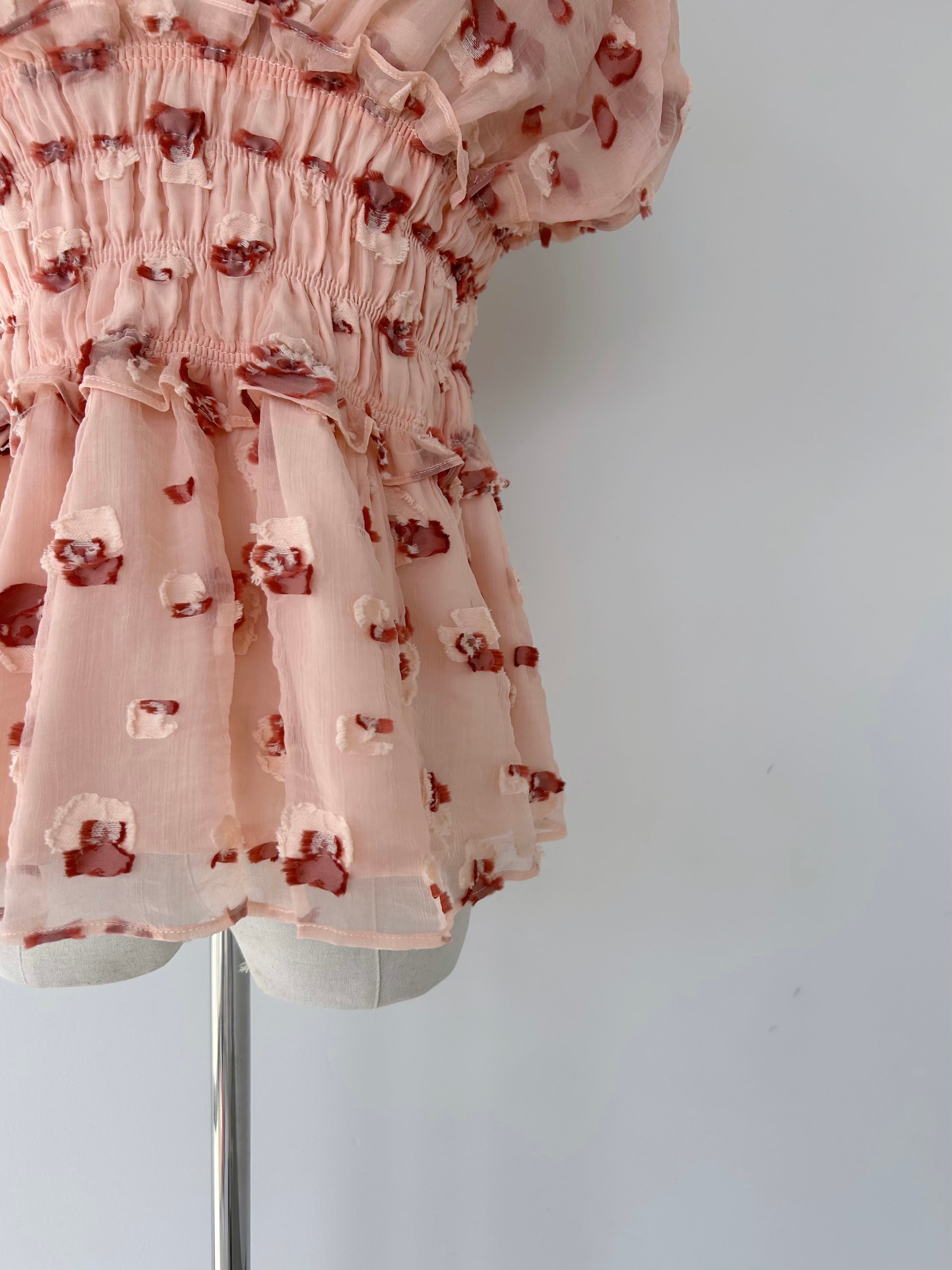 COEL カットジャガードシャーリングブラウス | KOKO