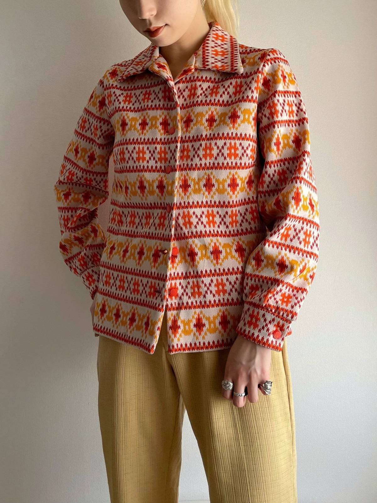 total pattern jacquard shirt | heath vintage