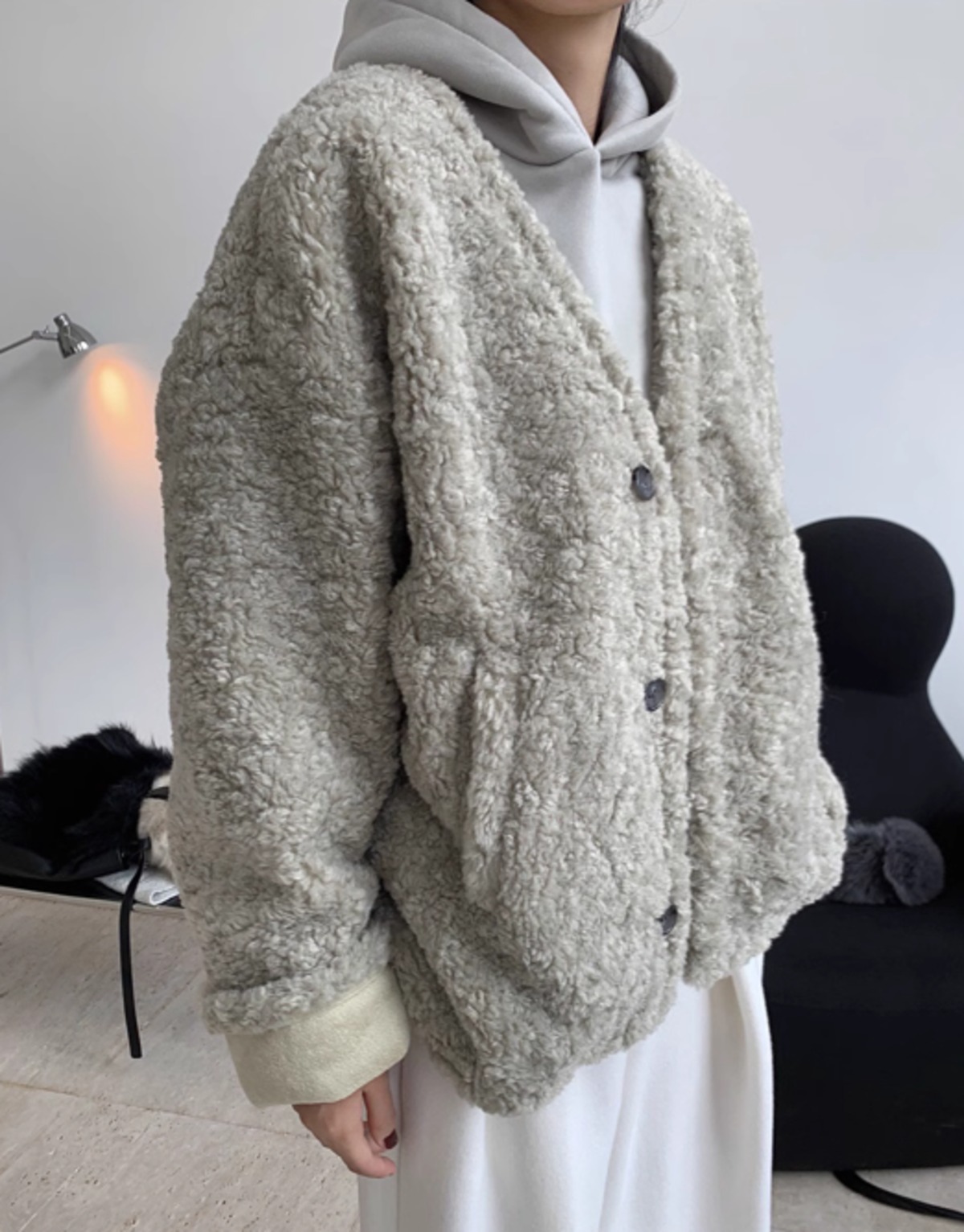 fake lamb fur coat【2023111501】 | LE JARDIN BLANC