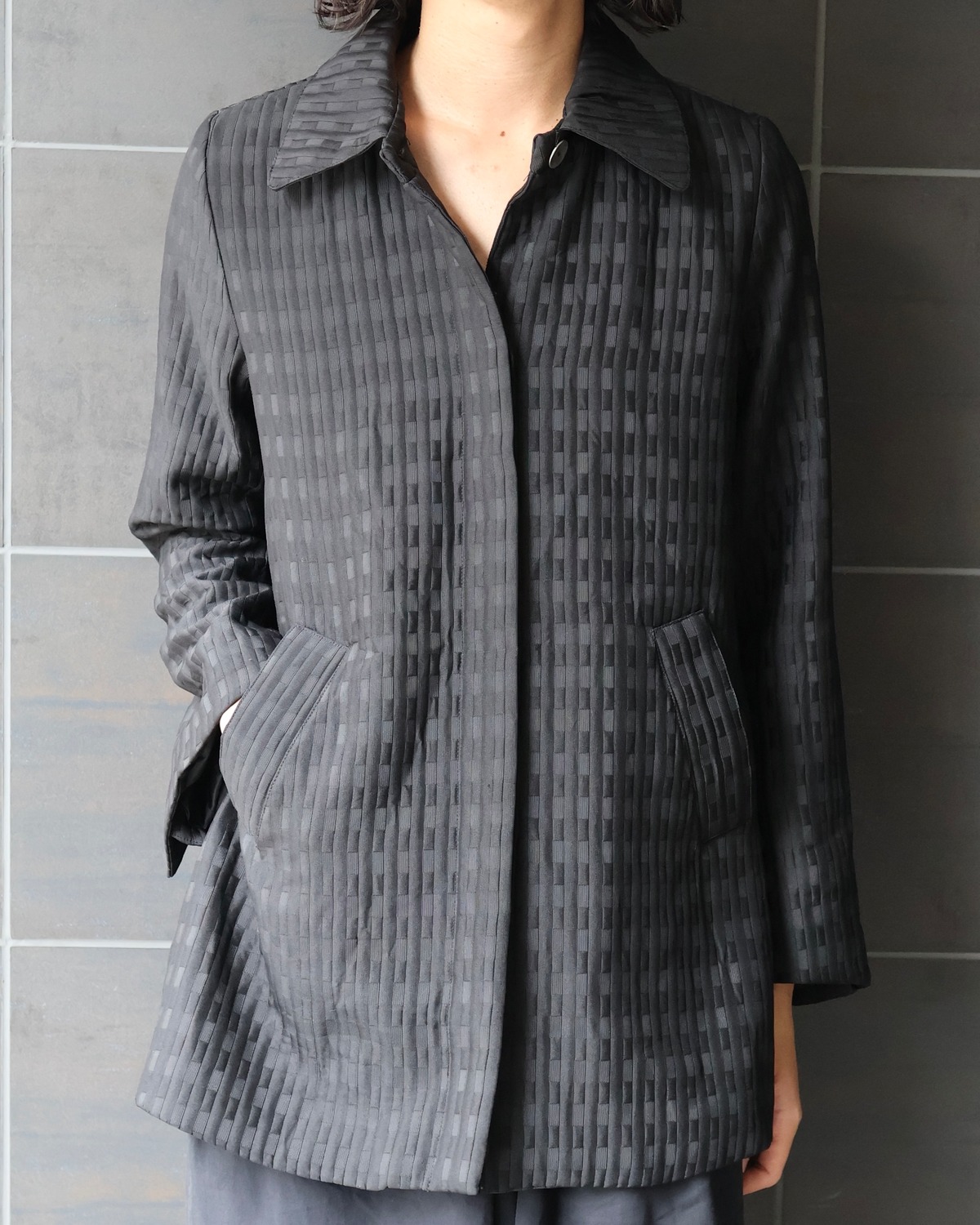 fly front metal button jacket | blendmarket
