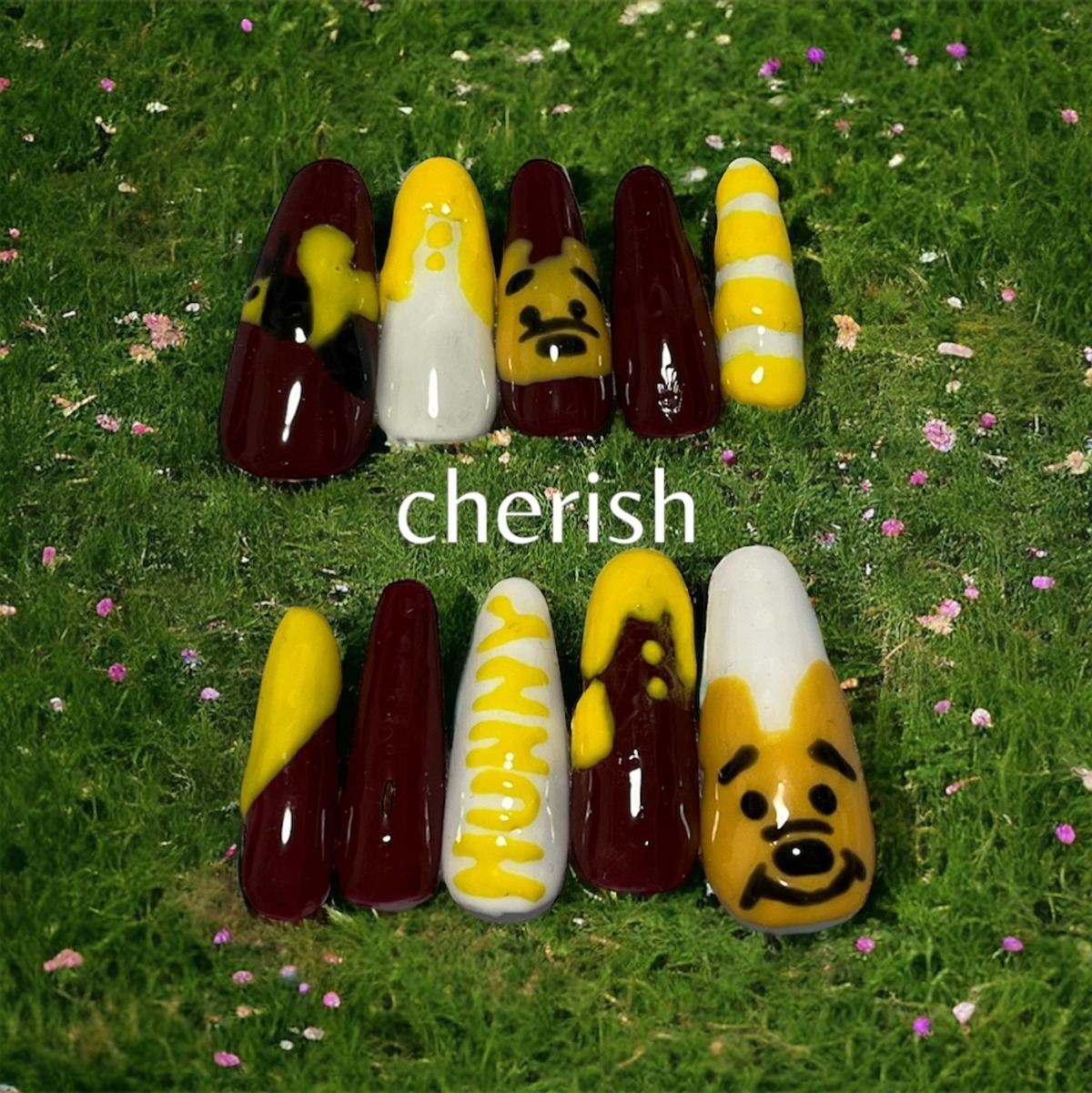 12.くまのプーさんネイル プーさんネイル ディズニーネイル | cherish