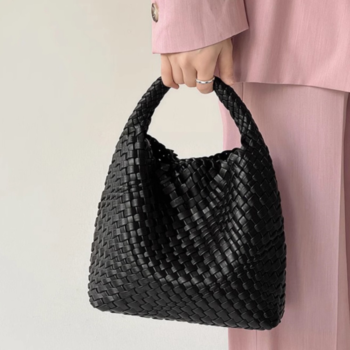 PU leather woven handbag A1036 | arSelects