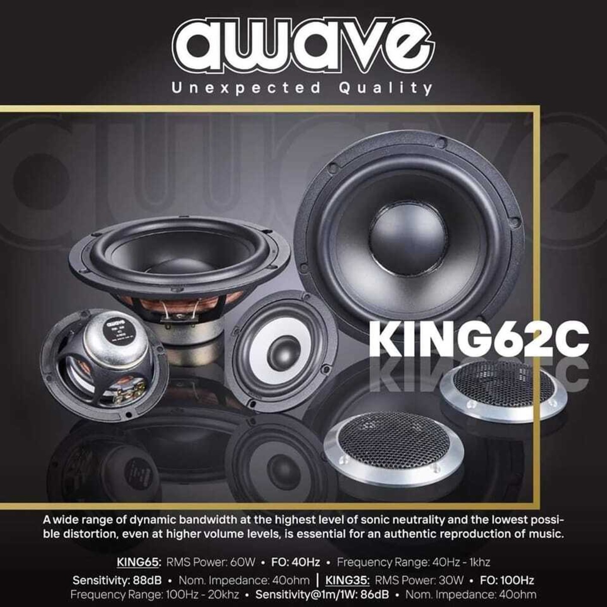 【国内正規品】awave KING62C フラッグシップ 2wayスピーカー | carvery