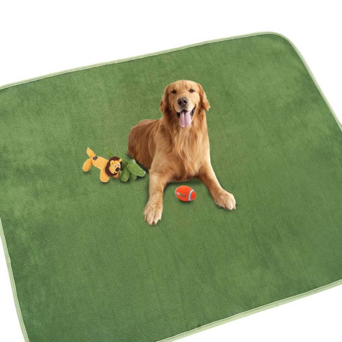 犬 猫用洗えるペットシーツ おしっこパッド ペット用 下敷き マット 速乾 滑り止め加工 介護シーツ 洗濯機で丸洗い 繰り返し利用可能（グリーン182x182cm 2枚セット） | loop0707