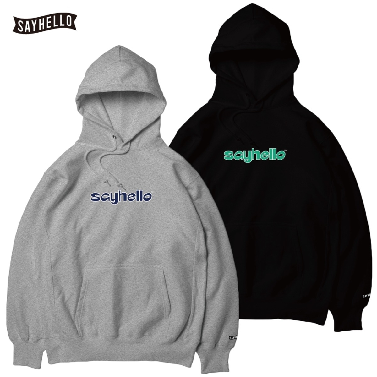 SAYHELLO : Basmati Logo Embroidery Heavy Hoodie | FULLSPEC.