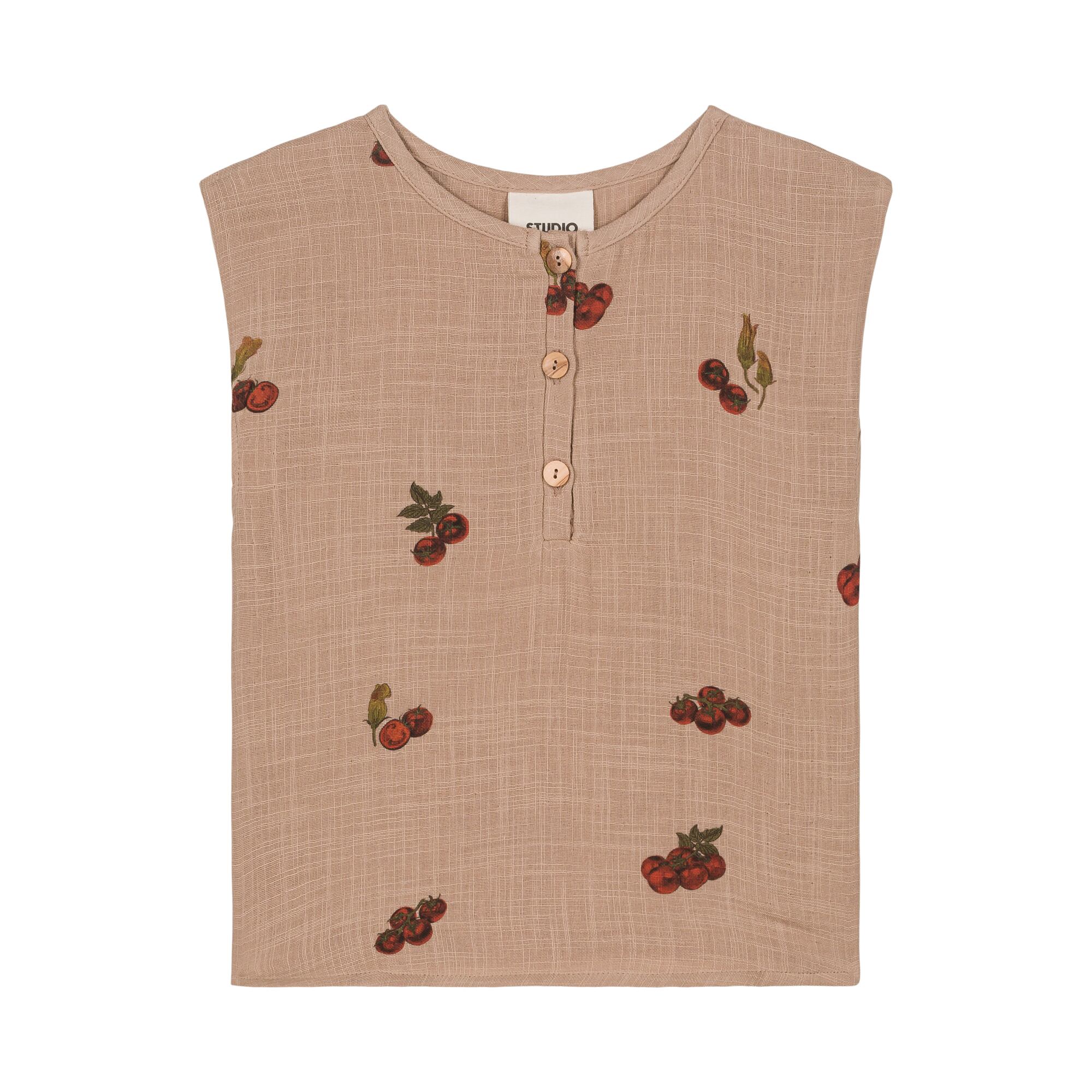 STUDIO BOHEME / BLOUSE ROMAN / NOUGAT / TOMATO (12M/18M/24M) | Pay ID