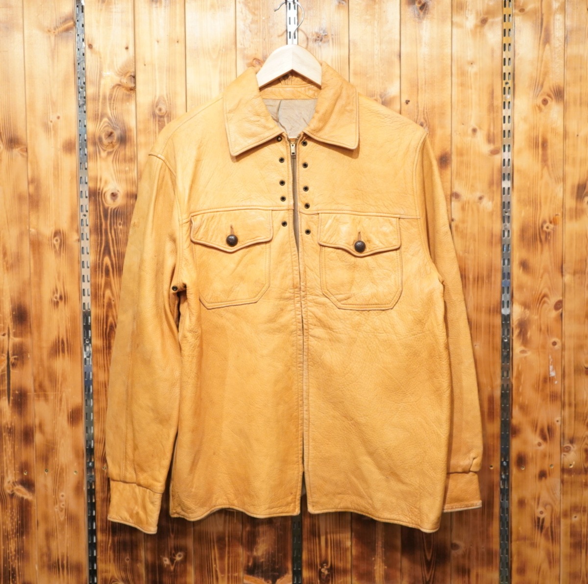50s頃 deer skin 鹿革 レザージャケット M位/milfur ヴィンテージ | 古着屋youth vintage