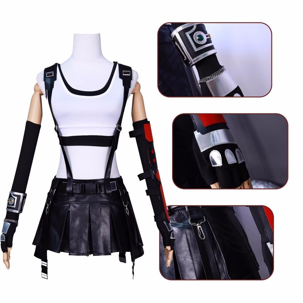 K4781 ファイナル VII リメイク ティファ.ロックハート Tifa 風 コスプレ衣装+ウィッグ cosplay コスチューム ...