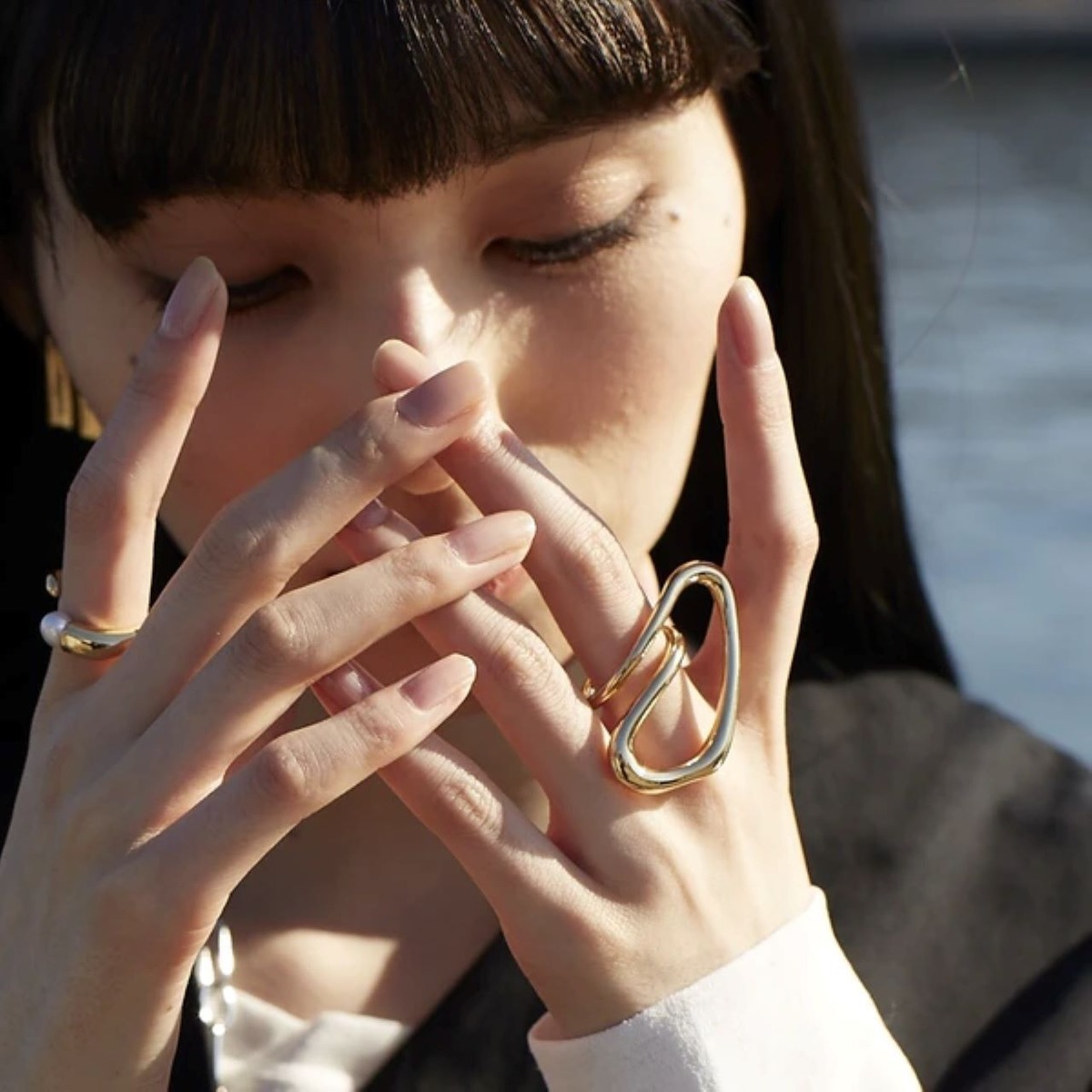 Nuance line triangle Ring (Silver925)【Nothing And Others】 | KONA & MARKS