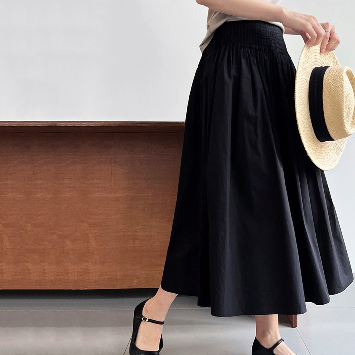 Aラインプリーツスカート /YT0221 | Evermod