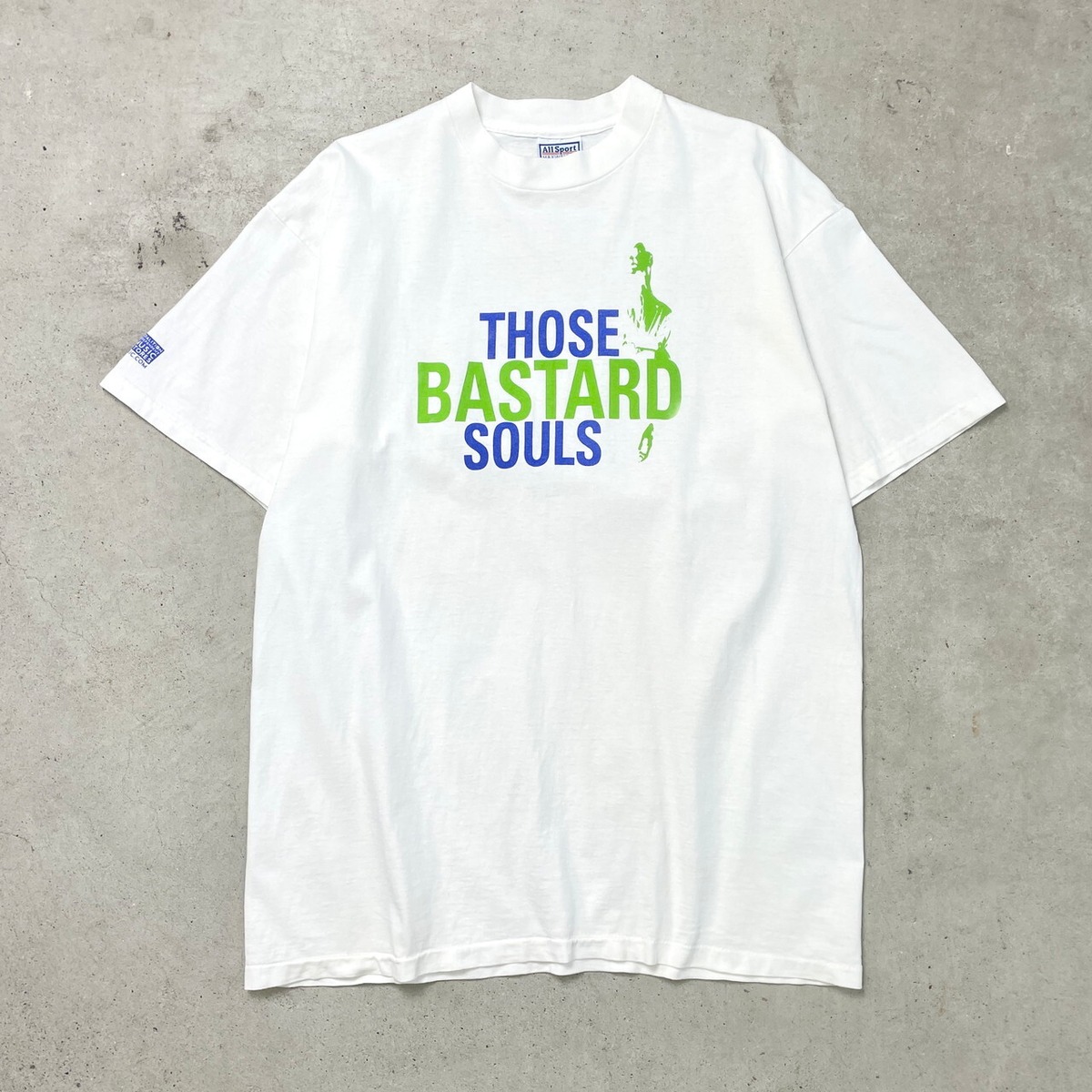 90年代 USA製 All Sport THOSE BASTARD SOULS バンドTシャツ バンT インディーズ メンズXL 古着 90s ヴィンテージ VINTAGE 白色 【Tシャツ ...