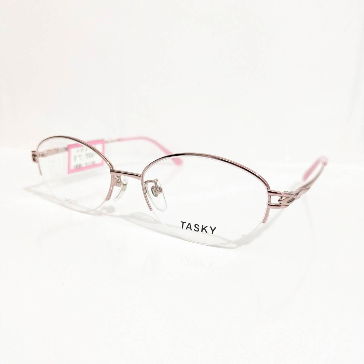 【TASKY】オーバルナイロールフレーム ピンクゴールド | メガネ相互南店