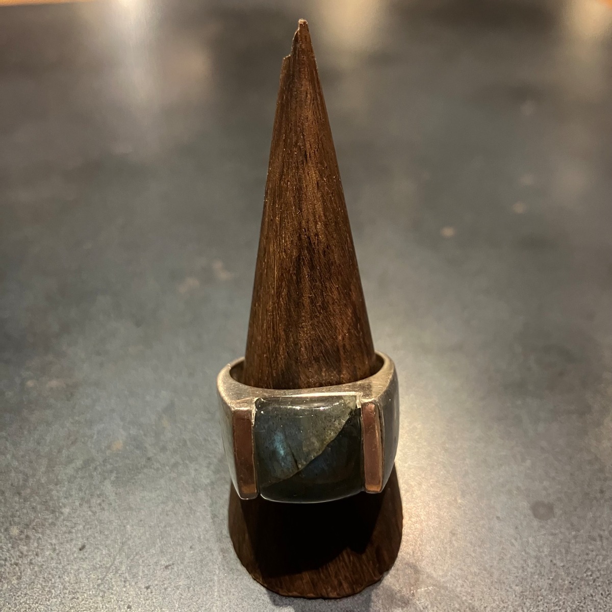 SILVER925 SQUARE DESIGN STONE RING/JEWELRY /シルバー/リング | maryland_accessories