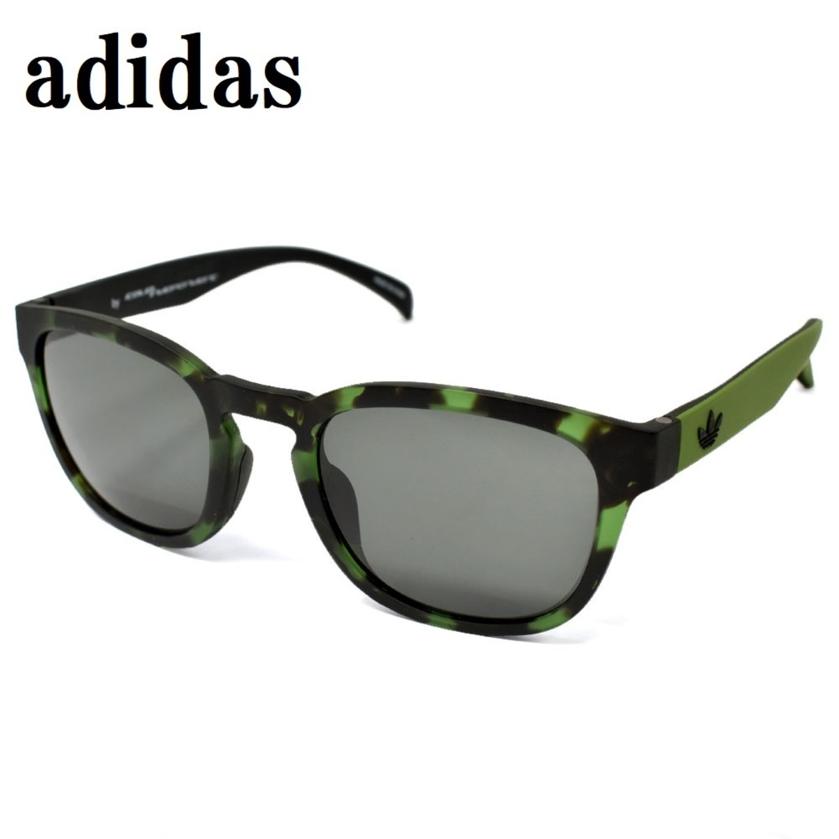 adidas SUNGLASSES ASIAN FIT AOR001 140 030 GRAY BLACK GREEN アディダス サングラス ...
