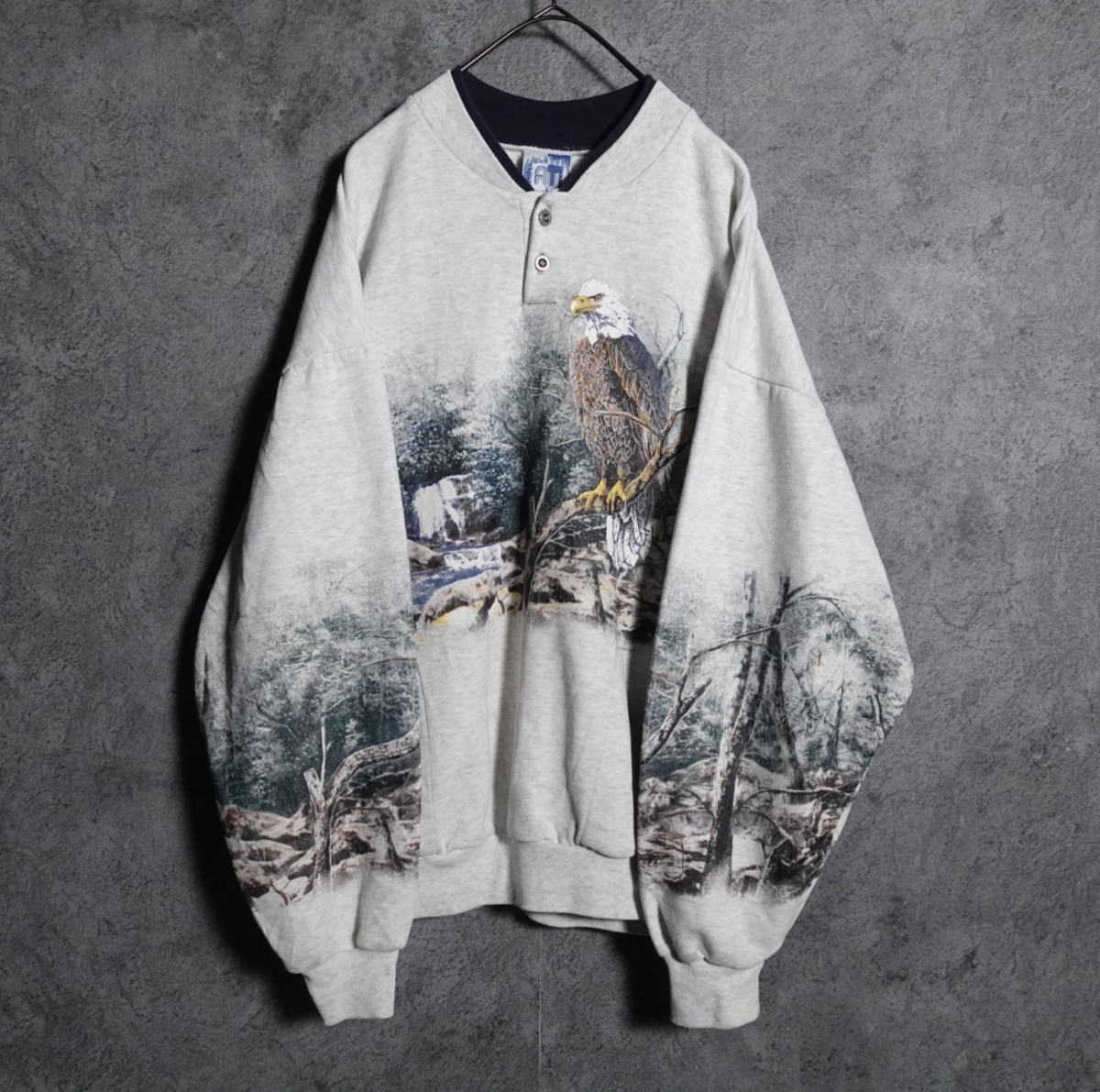 “Art Unlimited” hawk print sweat | 古着屋 FORCE