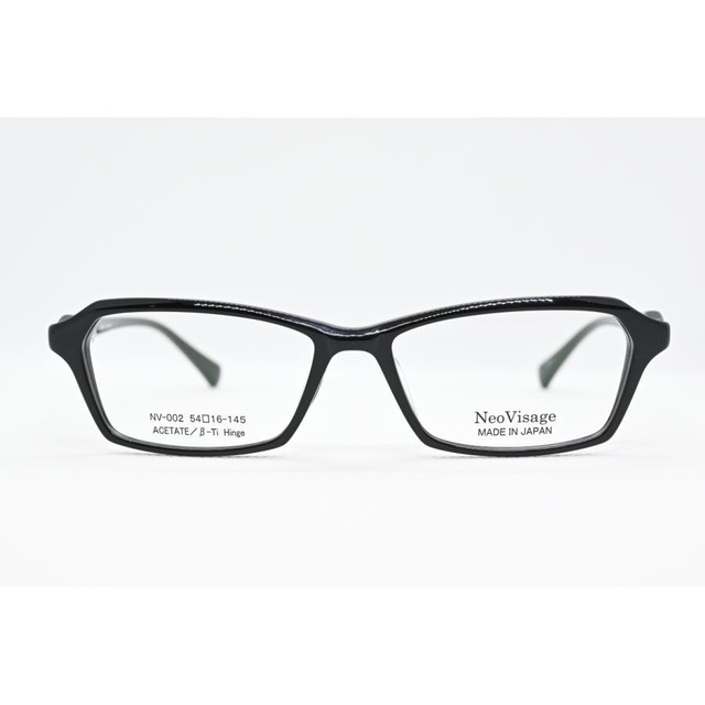 Neo Visage ネオヴィサージュ NV-002 col.5 54サイズ おしゃれ メガネ スクエア ブラック メンズ 眼鏡 ...