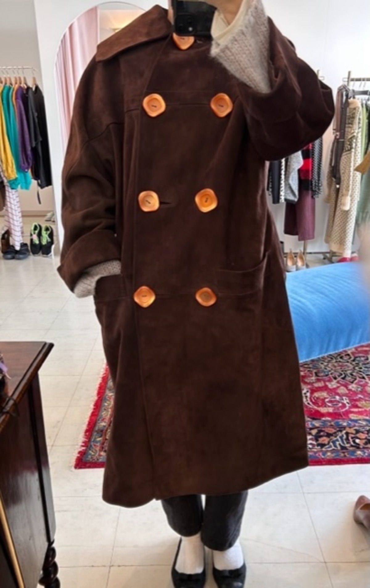 vintage suede coat | mean