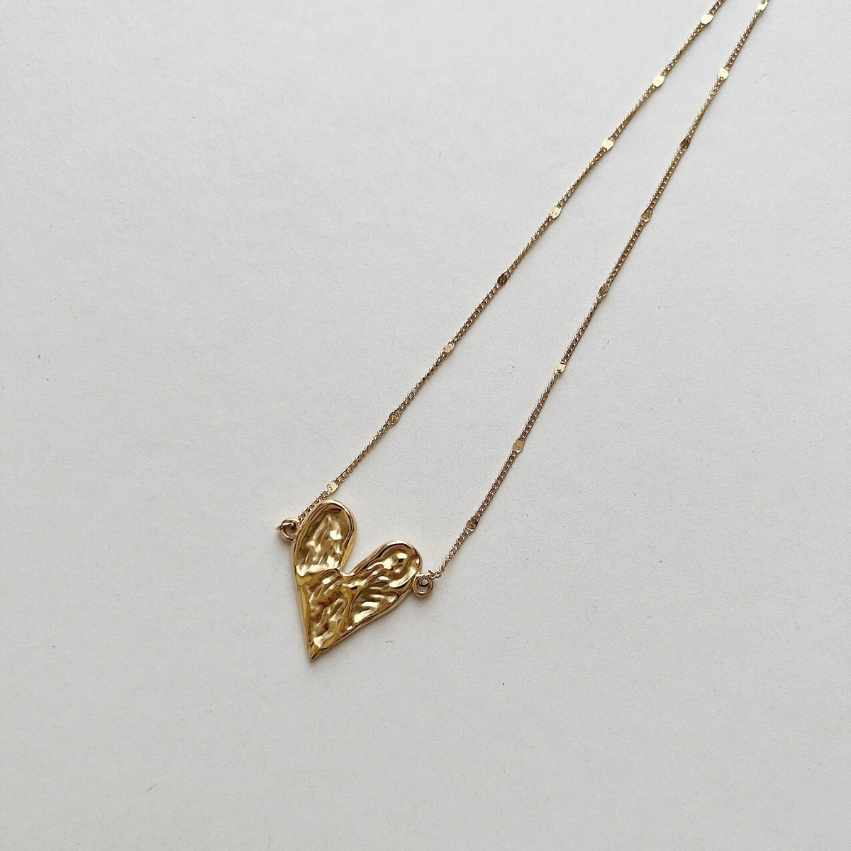 gold heart necklace | eclacoco