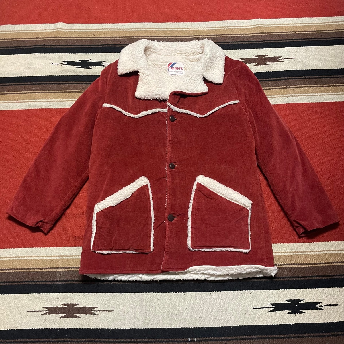 80s〜 USA製 " Rappers " Ranch Coat Corduroy Boa Jacket size 42 | DESERTSNOW
