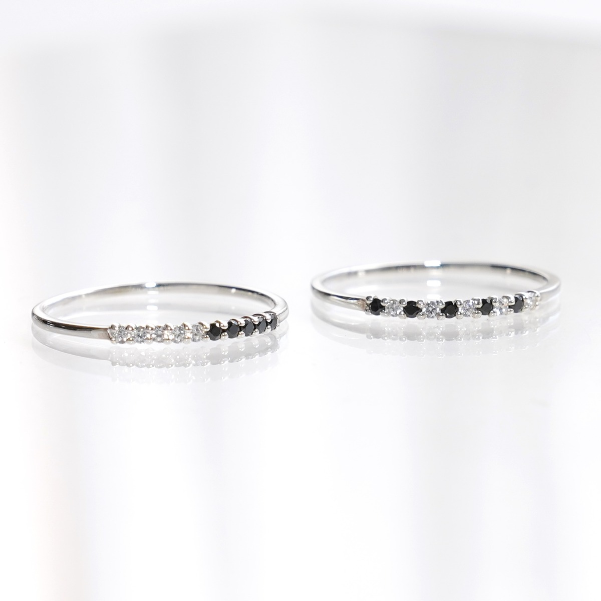 Tiny Pave RING of Monotone CZ / SV925 / モノクロ石の華奢リング ≪送料無料≫ | kumpelbyp